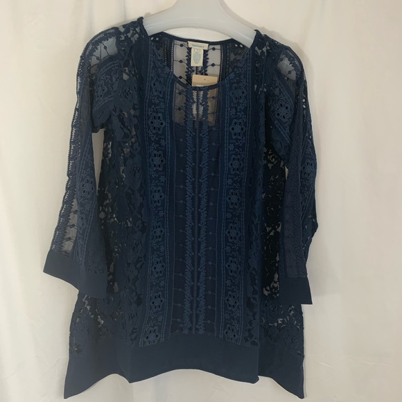 Sundance | Tops | Sundance Blue Lace Tunic With Camisole | Poshmark